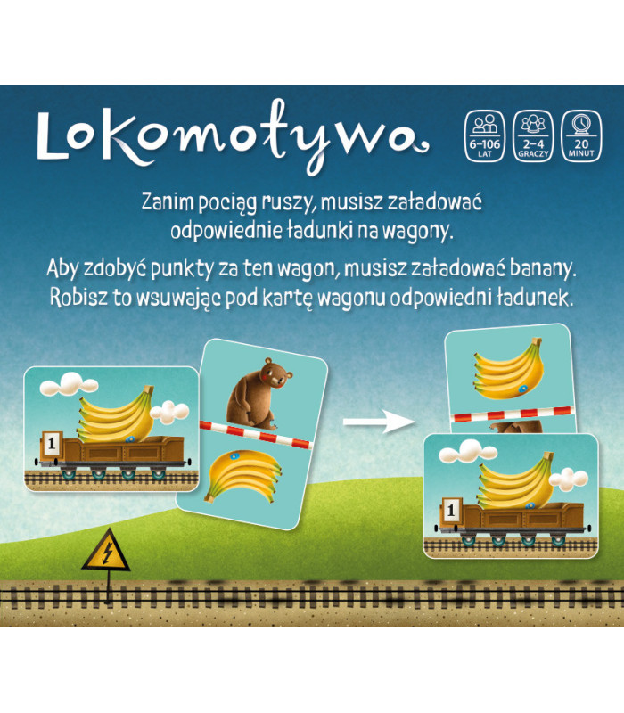 Lokomotywa Między wierszami. Gra. Polskie książki i gry UK