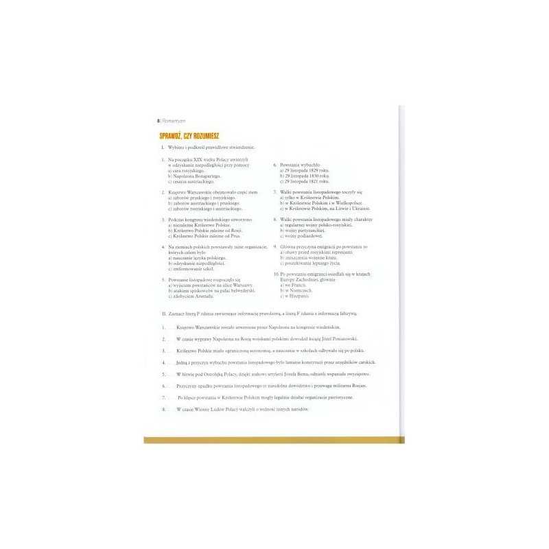 Polish workbooks for students in Polish high school, year 10